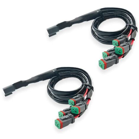 2 Lead 4 In1 Deutsch Dual Outputs DT DTM Female Connector Adapters