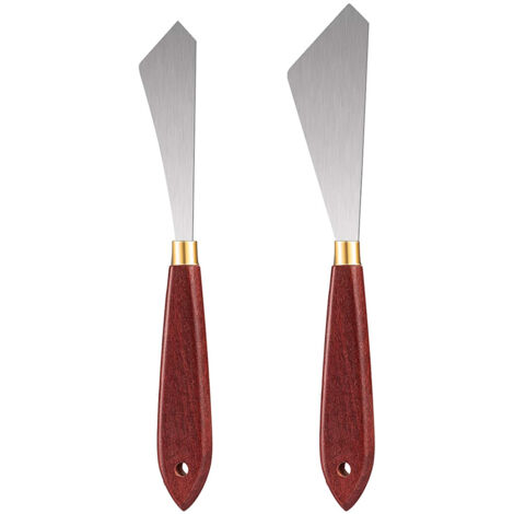 2 Pcs Painting Scraper Knife Stainless Steel Mixing Scrapers Palette ...