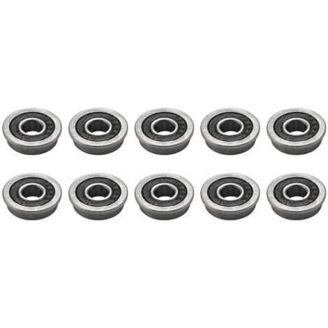 10Pcs F695- Bearing 5X13X4mm Flanged Miniature Deep Groove Ball ...