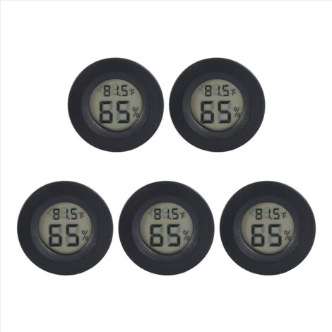 5-pack Hygrometer Thermometer Digital LCD Monitor Humidity Meter Gauge ...