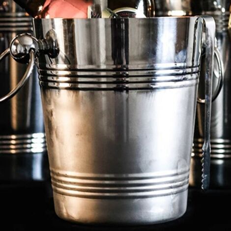 Stainless Steel Ice Punch Bucket Wine Beer Cooler Champagne Portable ...