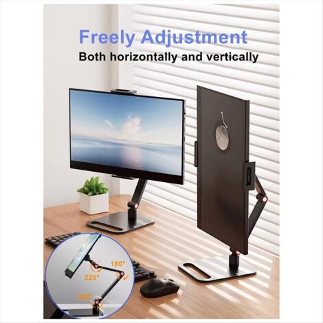 Portable Monitor Holder Tablet Stand Adjustable Desktop Clamp