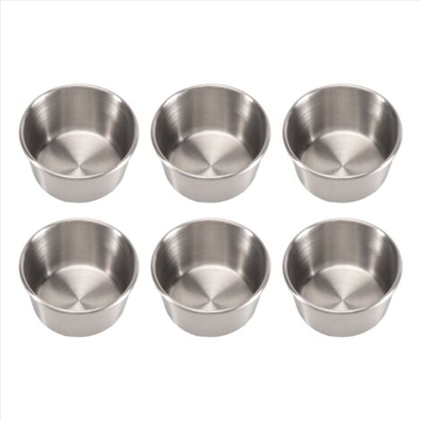 6Pcs 2 Oz Stainless Steel Dipping Sauce Cup, Mini Dip Bowls, Reusable ...
