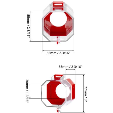 Emergency Stop Button Cover, 4 Pack Plastic Switch Cover Protector ...