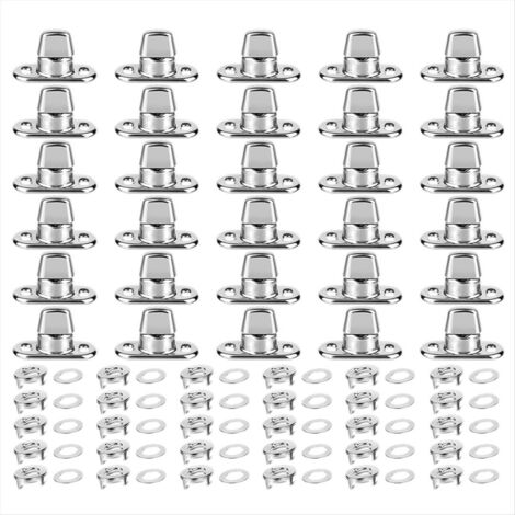 30 Piece Set Grade Twist Lock Fasteners Turn Button Eyelet , Mounting ...
