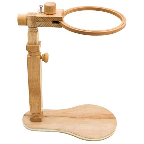Embroidery Stand Rotated CrossStitch Lap Beech Wood Hoop Holder Hands ...