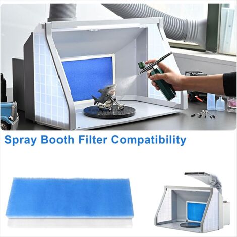 Airbrush -Booth Filter Paint Air Portable Hobby -Hood Booth Set (16x7in)