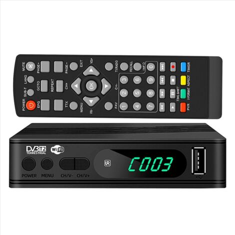 DVB-T2 TV Tuner Terrestrial Satellite Receiver Digital Decoder HEVC ...