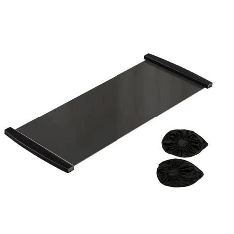Yoga Sliding Mat Sports Fitness Plate Core Exercise black 140cm