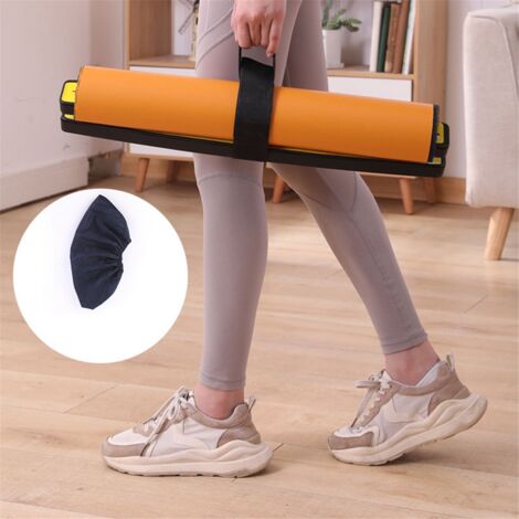Yoga Sliding Mat Sports Fitness Plate Core Exercise black 140cm
