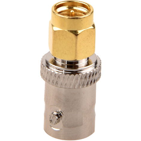 Gold-Ton SMA Stecker auf Silber Ton BNC-Buchse Adapter