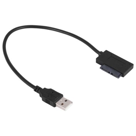 USB Adapter PC 6P + 7P CD DVD Rom SATA zu 2.0 Konverter Slimline Sata 13 Pin Laufwerk Kabel für ...