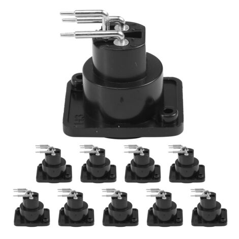 10 Stuecke Schwarz Xlr 3Pin Buchese Jack Platten Chassis Pcb Anschluss ...