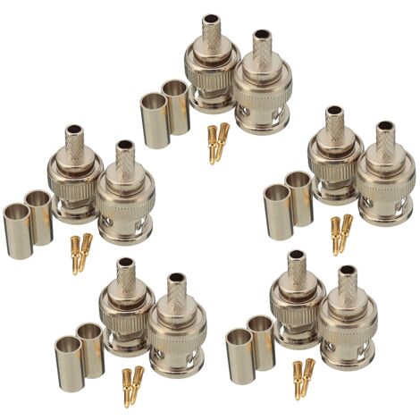 10 Setzt 3-Teilige Bnc-Rg58-Stecker-Crimpverbinder