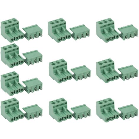 10 Stueck 5.08Mm Pitch 3Pin Stecker-In Schraube Pcb Anschluss Block ...