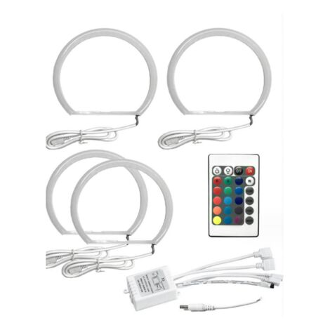 131 mm Mehrfarbiges RGB-Auto-Angel-Eyes-LED-Licht-Halbkreis- für 3Er ...