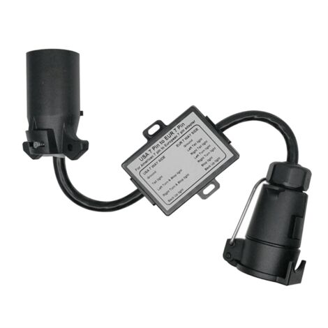 AnhäNger-Licht-Stecker, USA auf EU, 7-Wege-Steckdosen-Stecker-Adapter ...