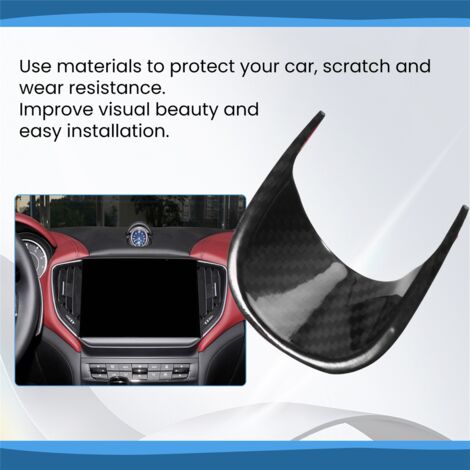 Auto-Innenraum-Armaturenbrett-Uhr-Dekorationsrahmen Carbon-Faser ...