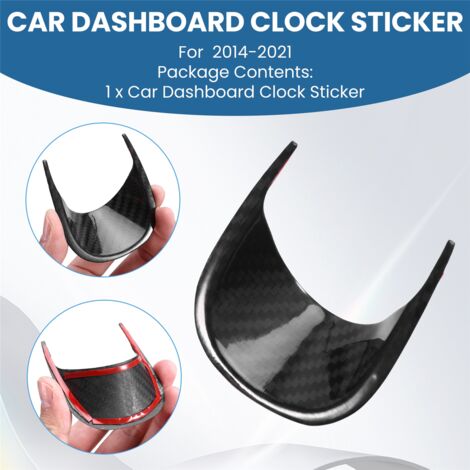 Auto-Innenraum-Armaturenbrett-Uhr-Dekorationsrahmen Carbon-Faser ...