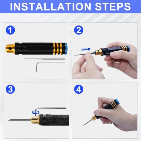 Prime Model Scriber , mit 7 Klingen (0,1/0,2/0,4/0,6/0,8/1,0/2,0 Mm ...