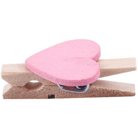 Mini Liebe Herzform Holzklammern Nachricht Fotohalter Album Karte ...