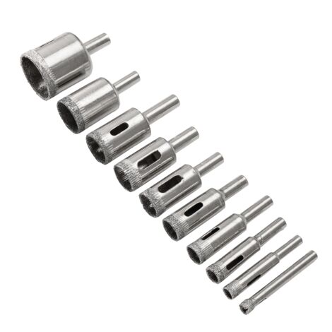 Diamantbohrer-Set, 10-Teiliges Diamant-LochsäGen-Set, Glasbohrer für ...