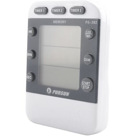 Digitaler Timer, 100 Stunden, dreifacher Countdown/Up-Countdown, Uhr ...