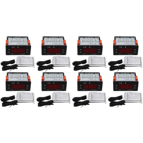 8X ETC-974 Digitaler Temperatur Regler Mikrocomputer Thermostat Thermostat Kälte Alarm 220V Sensor