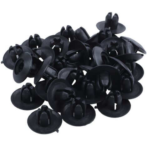 60X 8mm Auto Clips Passend Für Front Push-Type Halteklammern Schwarz