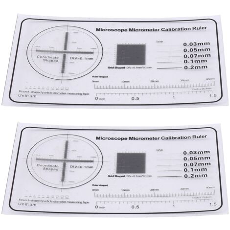 2X Mikroskop-Korrekturlineal Optisches Mikrometer-Korrekturblatt ...