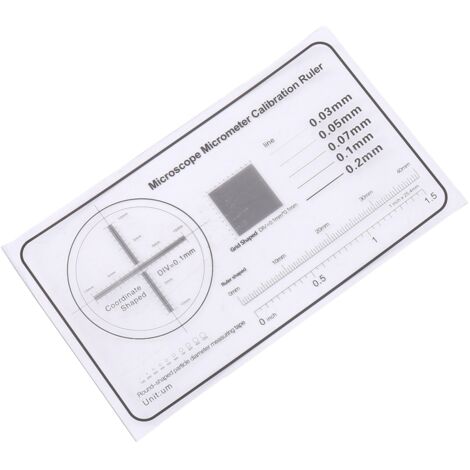2X Mikroskop-Korrekturlineal Optisches Mikrometer-Korrekturblatt ...