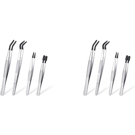 8-Teiliges Pinzetten-Set mit Gummispitzen Pinzette PVC-Beschichtete ...