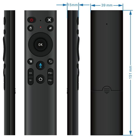 Q5 + Air Maus Bluetooth Stimme Fernbedienung für Smart TV Android Box ...