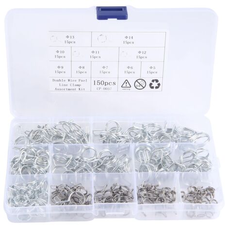 150 Teile/satz Edelstahl Federclip Schlauchschelle Verschluss ...
