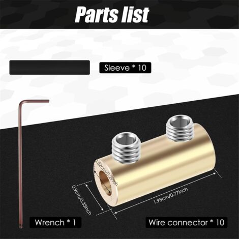 10Pcs Draht Stecker Mutter Kit 80A Kupfer Spleißen Verdrahtung ...