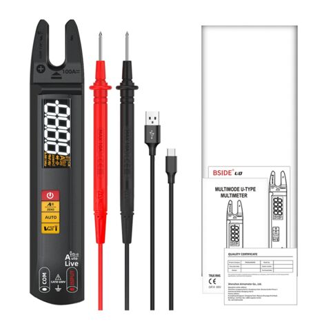 U0 Digital Clamp Meter Gabel DC AC 100A Smart Amperemeter Zange TRMS