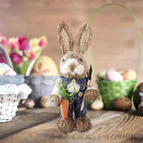 32cm Ostern Simulation Bunny Home Garten Dekoration Stroh A
