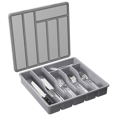 Besteck-Organizer mit Deckel, Abgedeckte Utensilienablage für ...