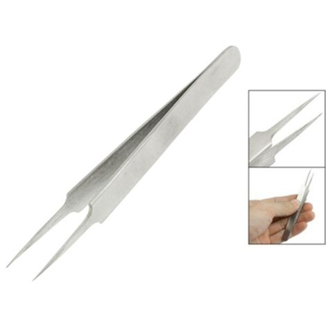 (R) Mini Pointy Tip Edelstahl poliert Gerade Pinzette 11cm