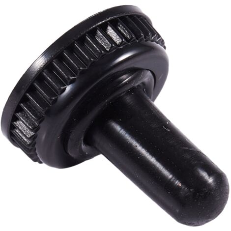 10 x Waterproof Toggle Switch Boot Cap Black Rubber Cover 6mm Diameter