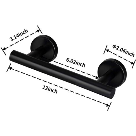 Hand Tuch Halter, 9 Matt Schwarz Einzel Halter für Badezimmer KüChe ...