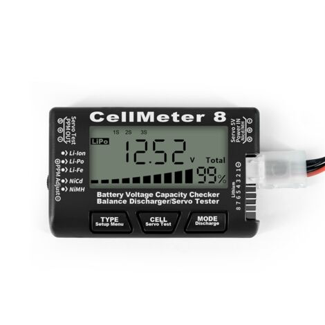 RC Cellmeter 8 Digital Battery Capacity Checker Controller Tester ...
