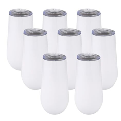 8 Packungen ChampagnerflöTen Weinbecher Ohne Stiel, 6 OZ ...
