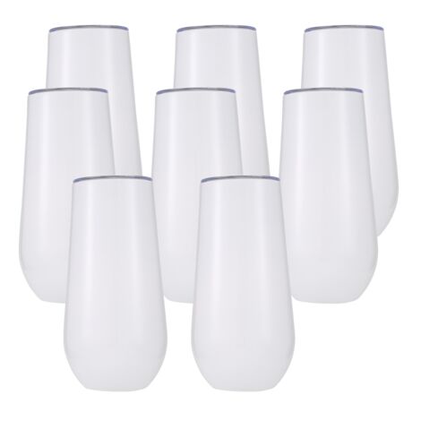 8 Packungen ChampagnerflöTen Weinbecher Ohne Stiel, 6 OZ ...