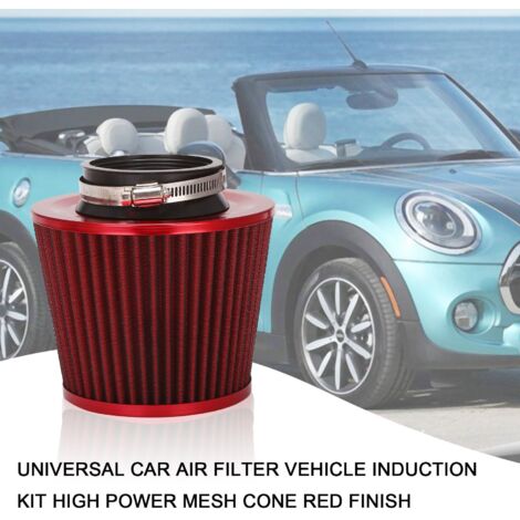 Universal Auto Luftfilter Fahrzeug Induktion Kit High Power Mesh Kegel Rot