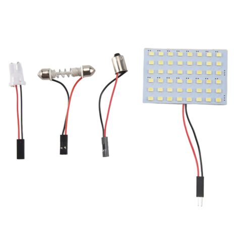 Weiß 1210 SMD 48 LED Auto Innen Dome Licht Panel w T10 BA9S Festoon