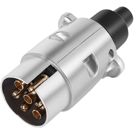 7-poliger Anhängerstecker, robust, rund, 7-polig, 12 V ...