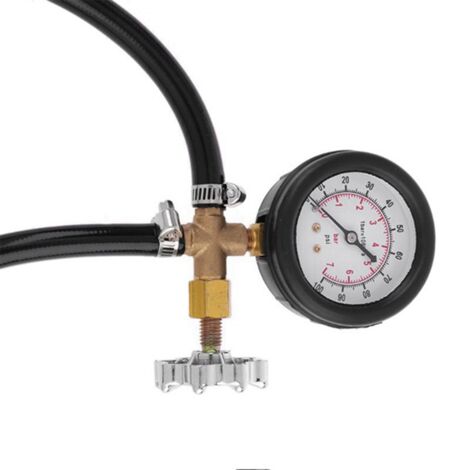 0-100PSI Quick Connect Einspritzpumpe Druck Tester Manometer mit VENTIL für