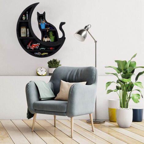 Katze im Mond Kristall Regal Ätherisches Öl Display Wand PVC Wohnzimmer ...