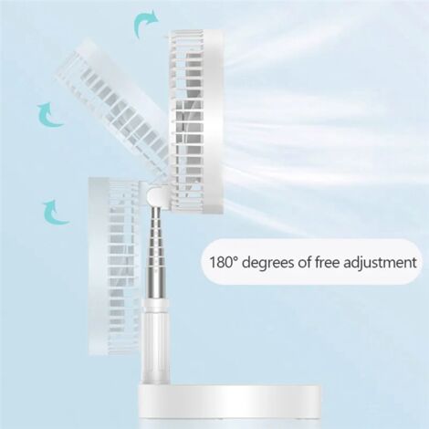 Tragbarer Ventilator mit 7200 mAh, wiederaufladbar, Mini-Falt-Teleskop ...